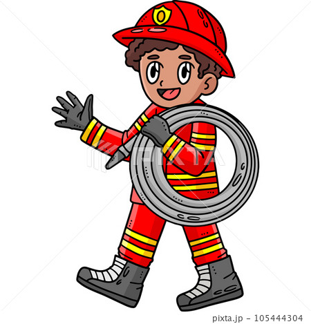 Cartoon Firewoman